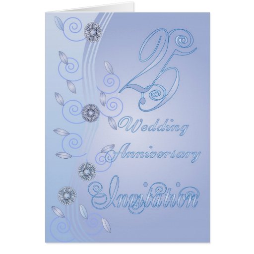 25th Wedding Anniversary Invitation Card Zazzle