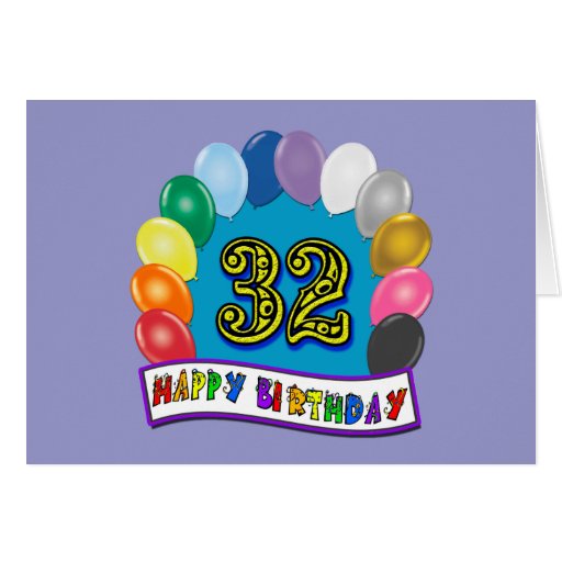 32nd Birthday Balloons Gifts Zazzle