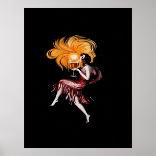 Art Deco Girl Vintage Poster Zazzle