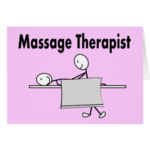 Massage Therapist Stick Person Greeting Card Zazzle