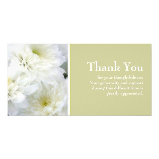 Sympathy Thank You Photo Card Template Zazzle