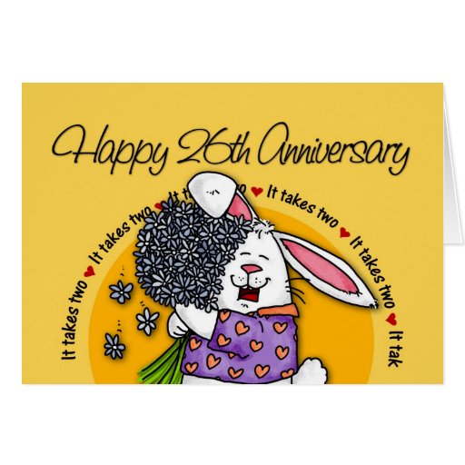 Wedding Happy 26th Anniversary Card Zazzle