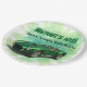 10 Year Old Birthday Party Green Racing Car Paper Plate | Zazzle