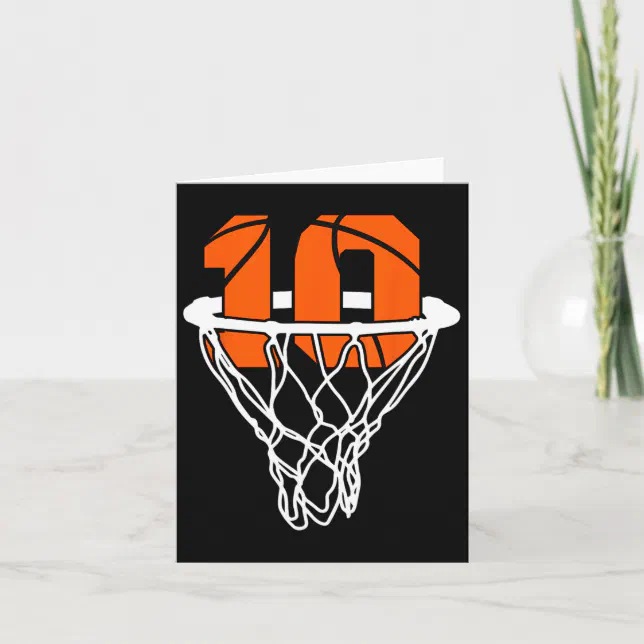 10th Birthday Basketball Ten 10 Years Old Boys Kid Card | Zazzle