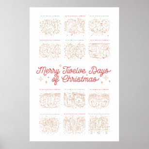 Twelve Days Of Christmas Posters & Photo Prints | Zazzle AU