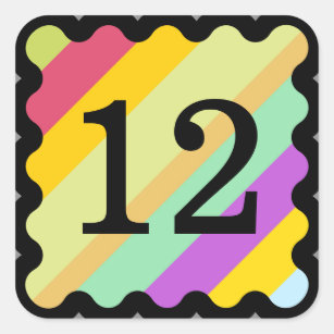 Number 12 Stickers | Zazzle AU