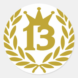 Number 13 Stickers | Zazzle.com.au