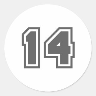 Number 14 Stickers | Zazzle AU