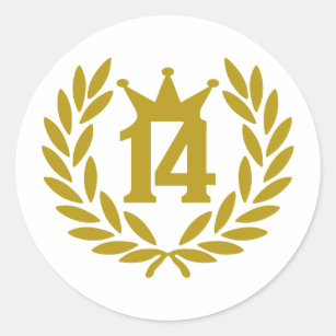 Number 14 Stickers | Zazzle AU