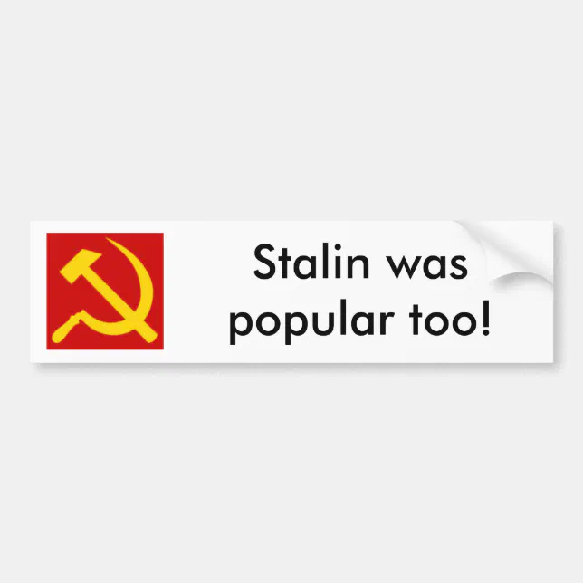 150px-Hammer_and_sickle.svg, Stalin was popular... Bumper Sticker | Zazzle