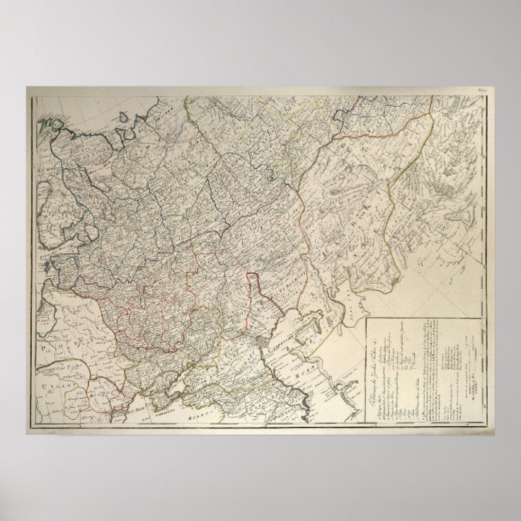 1792 Map of Russian Empire Poster | Zazzle
