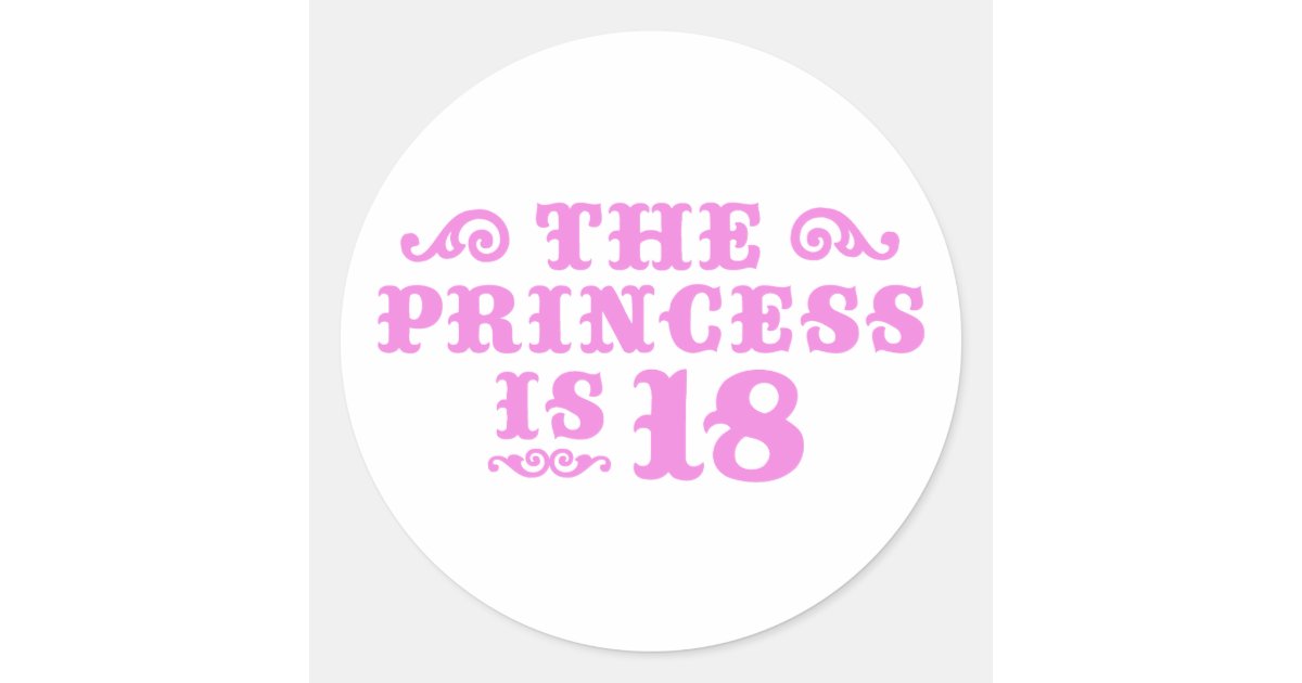 18th Birthday Classic Round Sticker | Zazzle