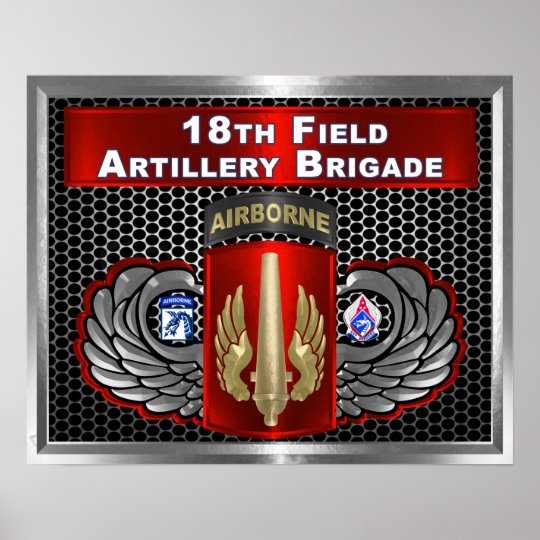 18th Field Artillery Brigade-XVIII Airborne Poster | Zazzle.com.au
