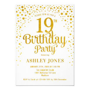 19th Birthday Invitations | Zazzle AU