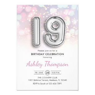 19th Birthday Invitations | Zazzle AU