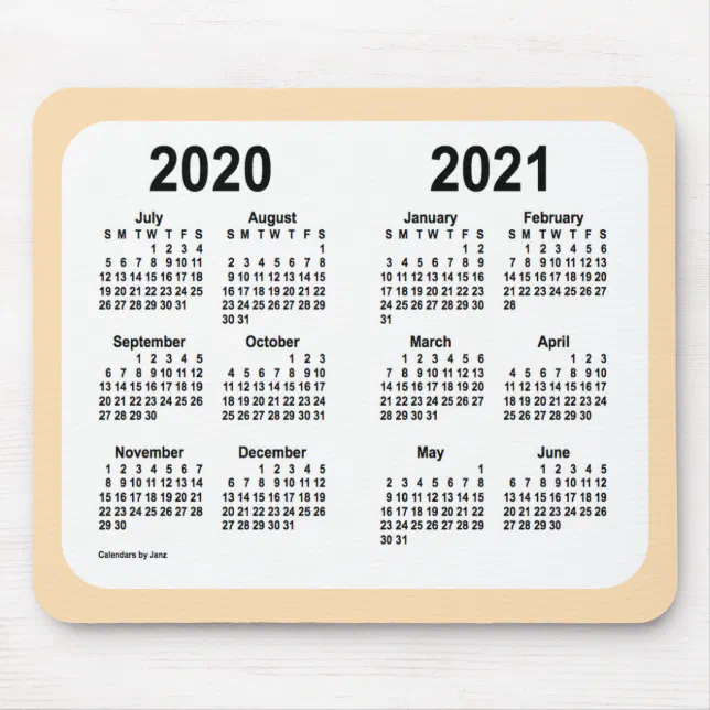 2020-2021 School Year Calendar by Janz Wheat Mouse Pad | Zazzle