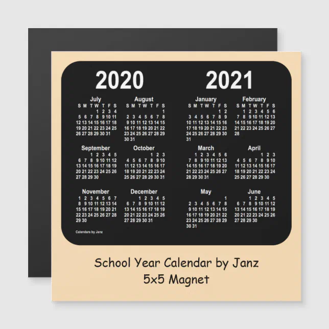 2020-2021 School Year Calendar by Janz Wheat Neon | Zazzle