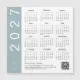2027 Calendar Blue Border QR Code Company Logo | Zazzle
