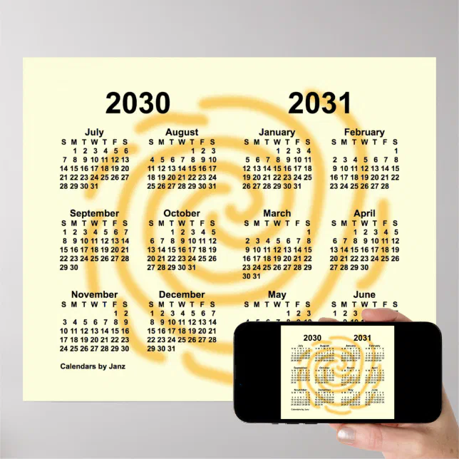 2030-2031 Sunny Days School Year Calendar by Janz Poster | Zazzle