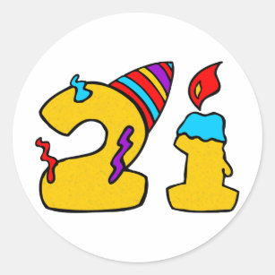 21st Birthday Stickers | Zazzle AU