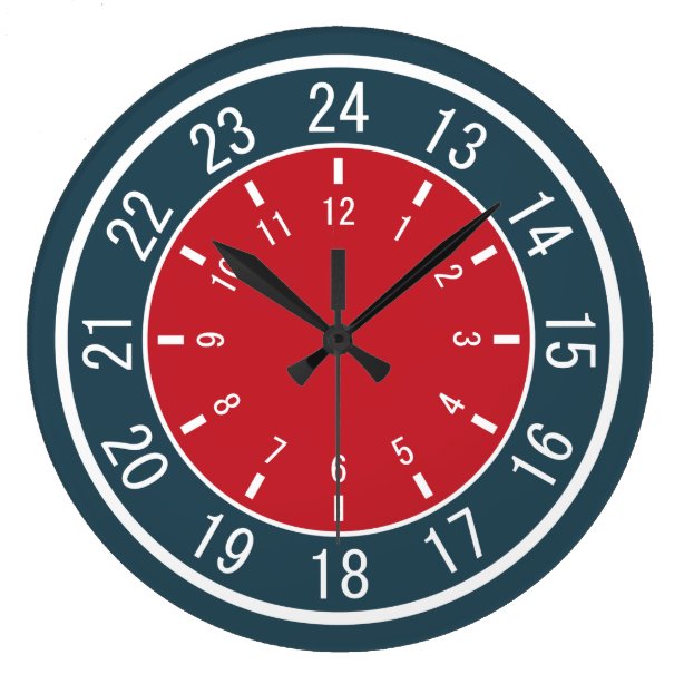 24 Hour Wall Clocks | Zazzle.com.au