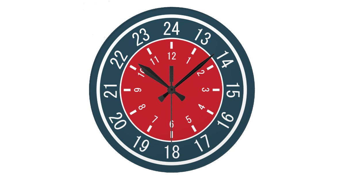 24-HOUR CUSTOM wall clocks | Zazzle.com.au