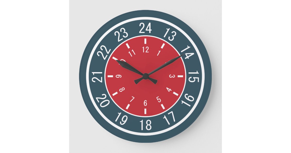 24-HOUR CUSTOM wall clocks | Zazzle