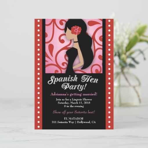 311-Spanish Hen Party Invitation | Zazzle