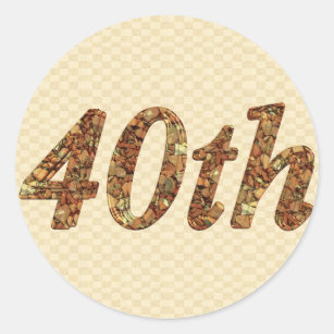 40th Anniversary Stickers | Zazzle AU