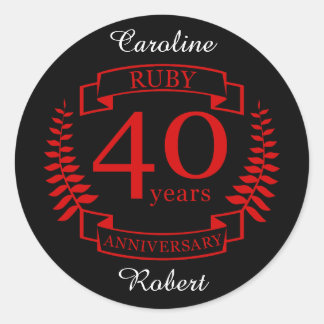 40th Anniversary Stickers | Zazzle.com.au