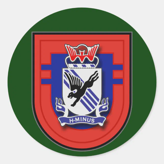 505th Infantry Regiment - 2d Battalion flash Classic Round Sticker | Zazzle