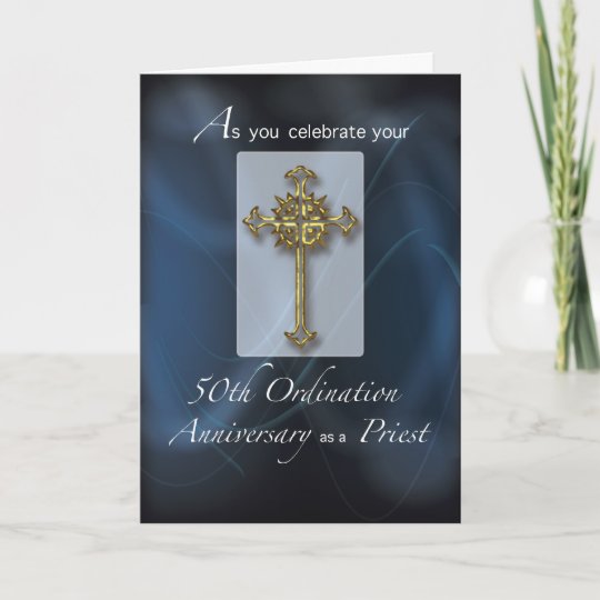 50th Jubilee Ordination Anniversary of Priest Card | Zazzle.com.au