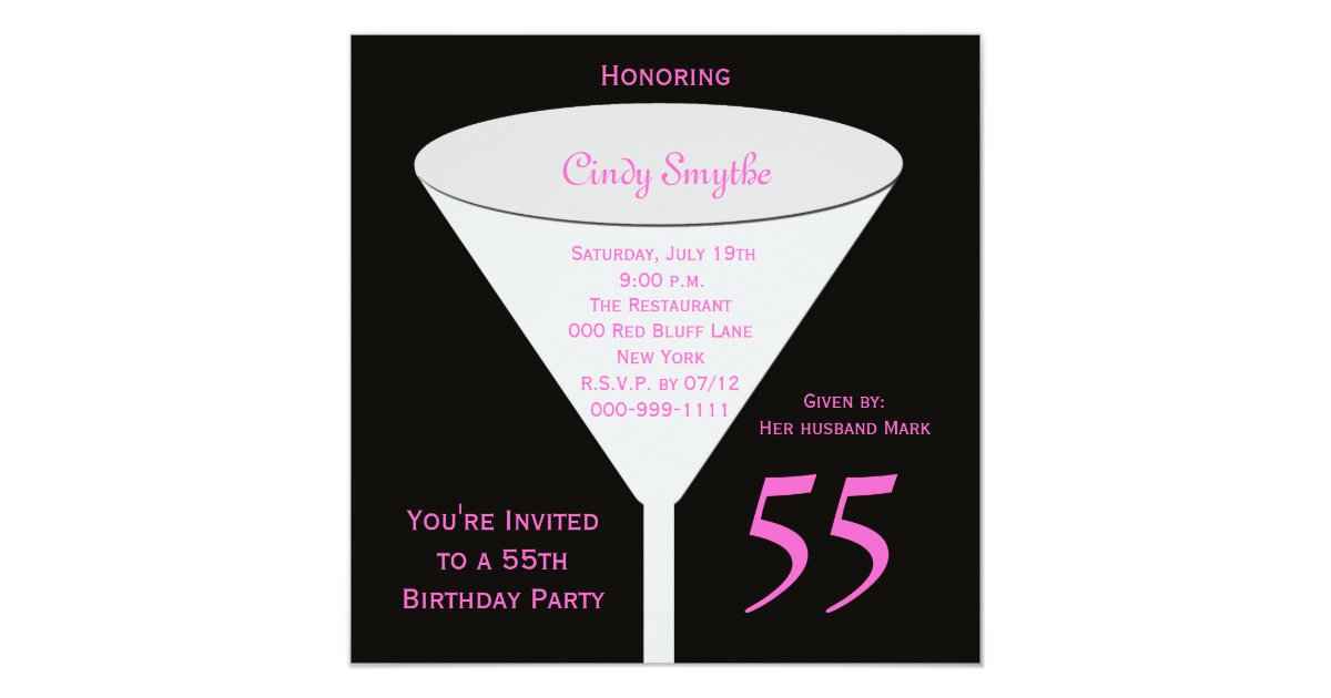 55th Birthday Party Invitation 55th Toast Zazzle au 55th Birthday Party Invitation 55th Toast Zazzle au