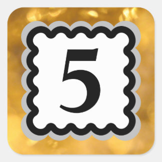 Number 5 Stickers | Zazzle.com.au