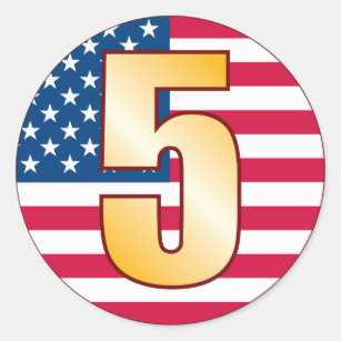 Number 5 Stickers | Zazzle AU