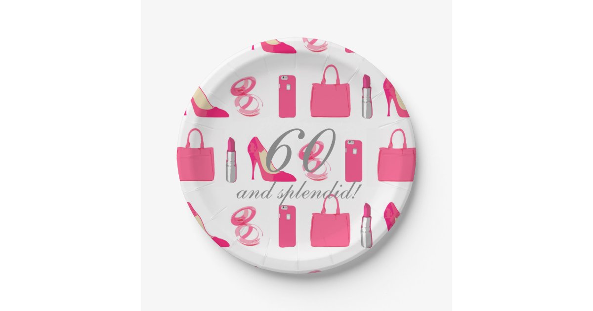 60 & Splendid paper plate | Zazzle