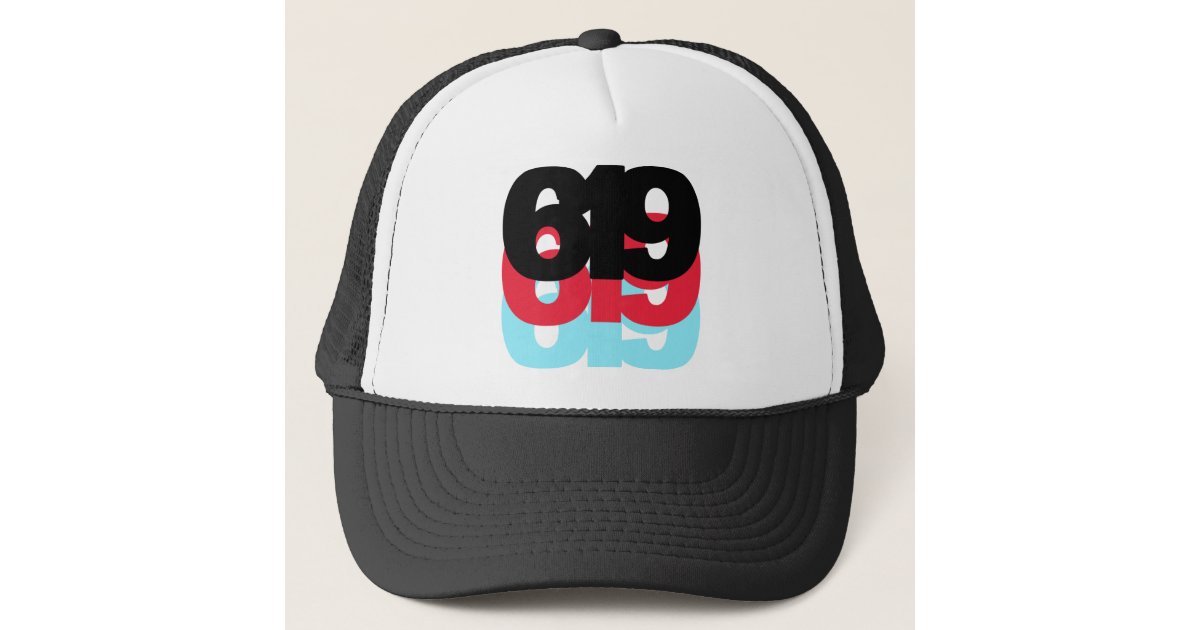 619 Area Code Trucker Hat | Zazzle