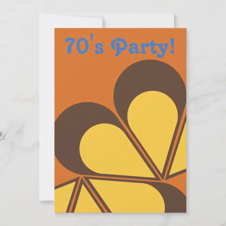 70's Party Invitation | Zazzle