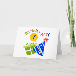 Boys 7th Birthday Cards | Zazzle.com.au
