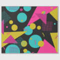 80s geometric seamless pattern with memphis elemen wrapping paper | Zazzle
