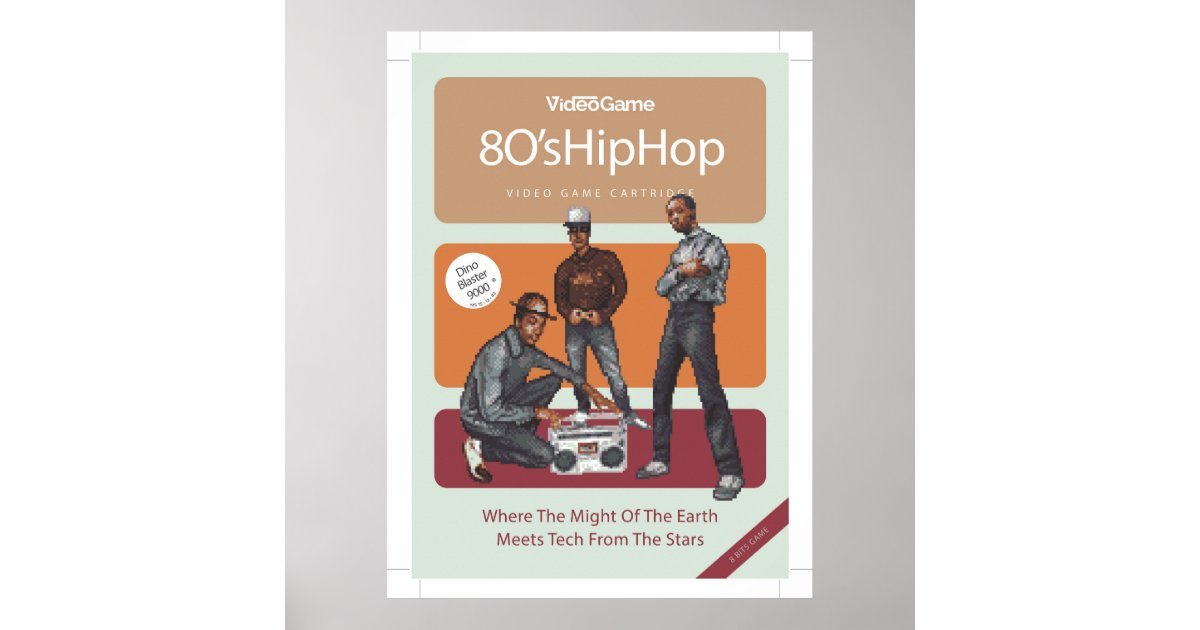 80s hip hop pixel art poster | Zazzle
