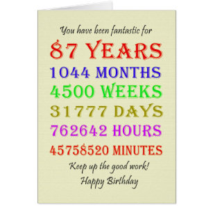 87th Birthday Cards | Zazzle.com.au