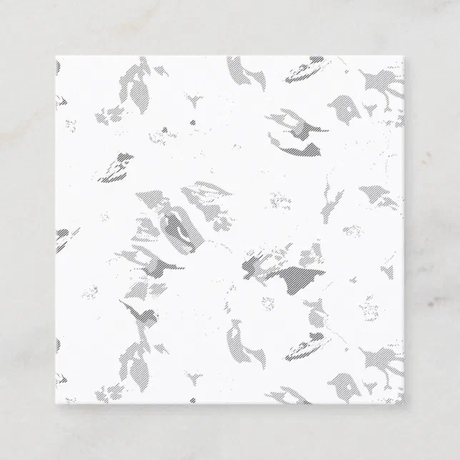 a black and white photo of a white background calling card | Zazzle