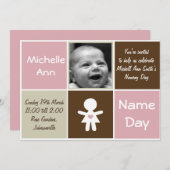 a new heart name day girl invitation | Zazzle