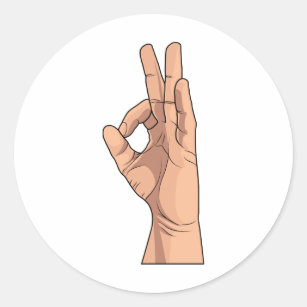 Hand Sign Stickers | Zazzle AU