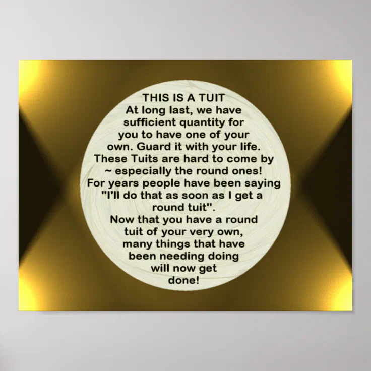 A Round Tuit ~ print | Zazzle