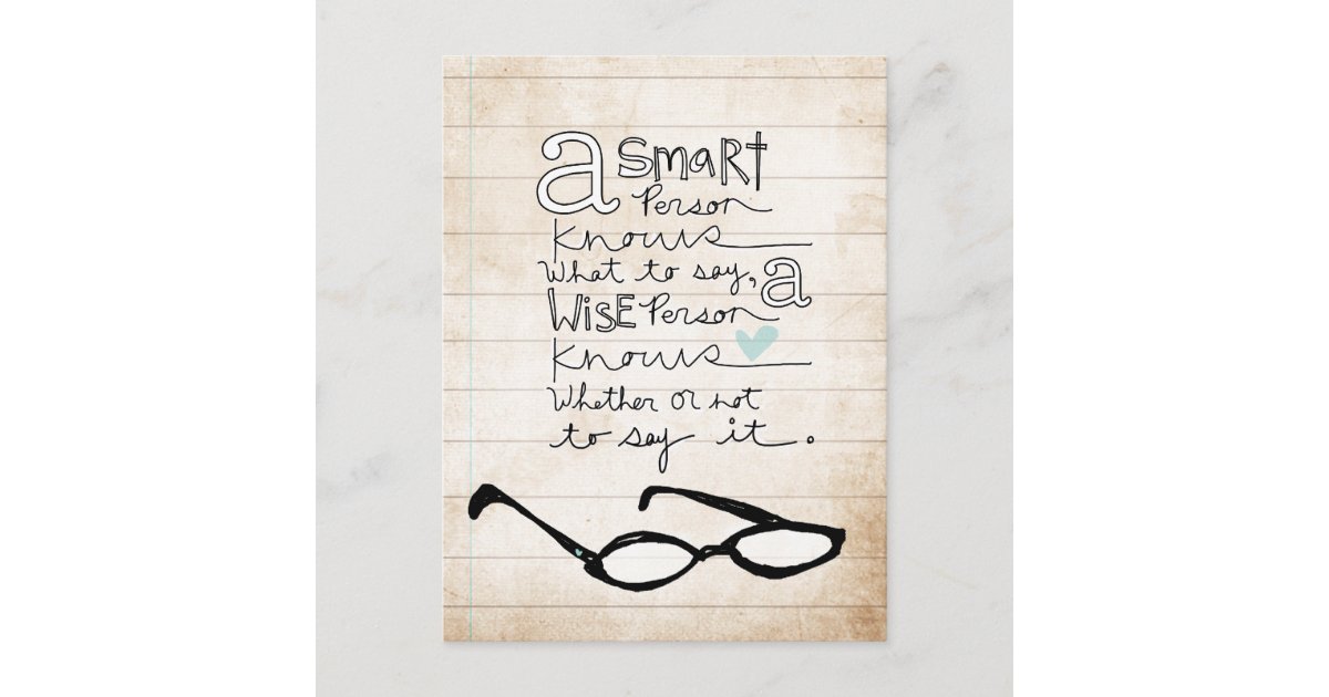 a smart person... postcard | Zazzle