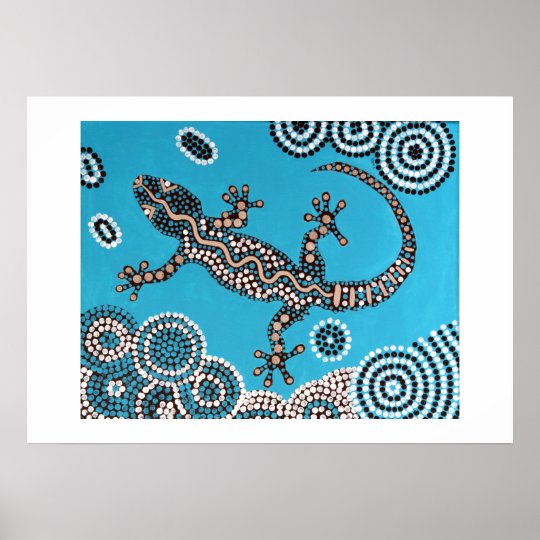 Aboriginal Art Gecko Poster | Zazzle.com.au