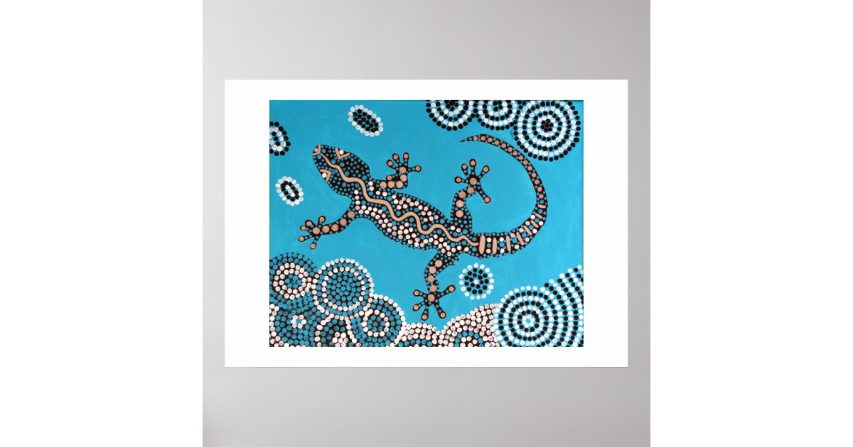 Aboriginal Art Gecko Poster | Zazzle