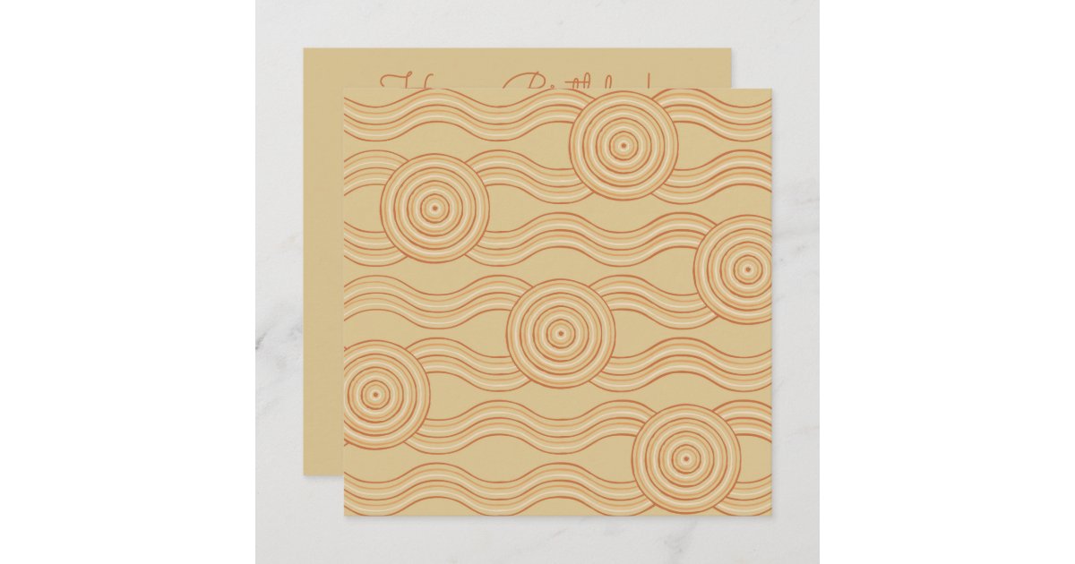 Aboriginal art sandstone invitation | Zazzle